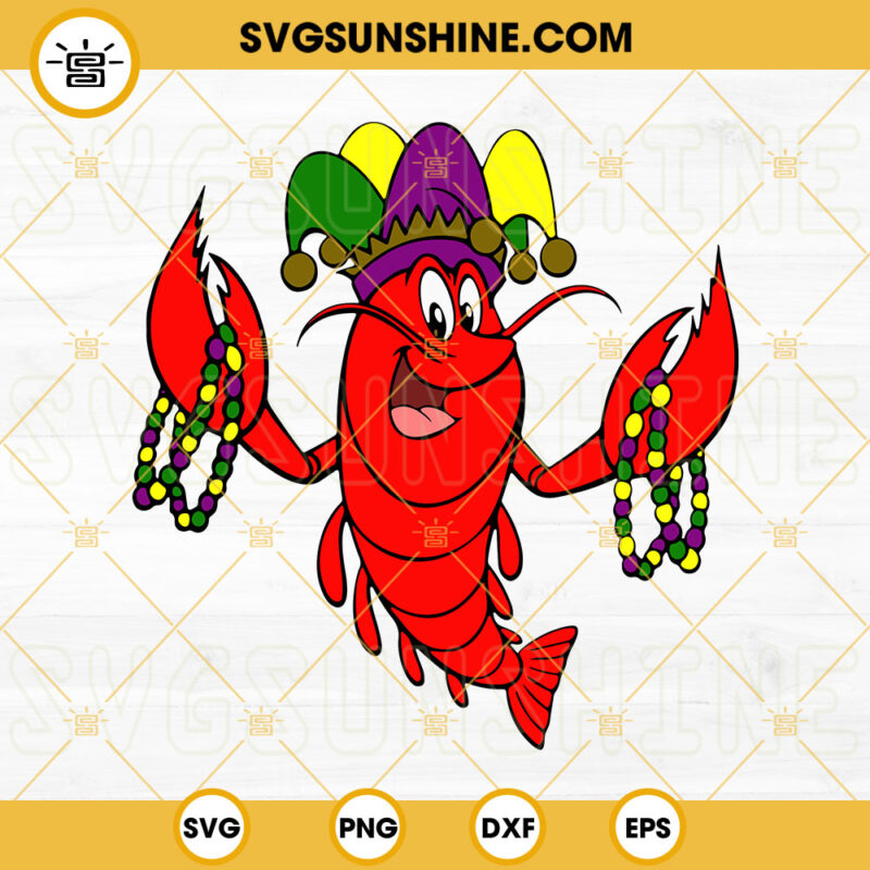 Mardi Gras Cajun Crawfish SVG, Crawfish SVG, Fleur De Lis SVG, Mardi ...