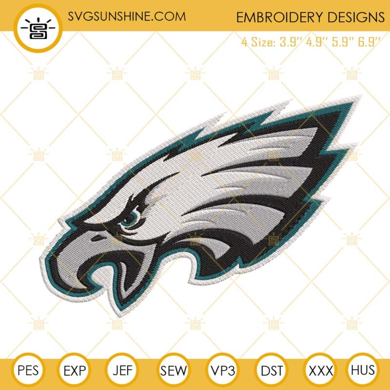 Philadelphia Eagles Logo Embroidery Files, NFL Football Team Machine ...