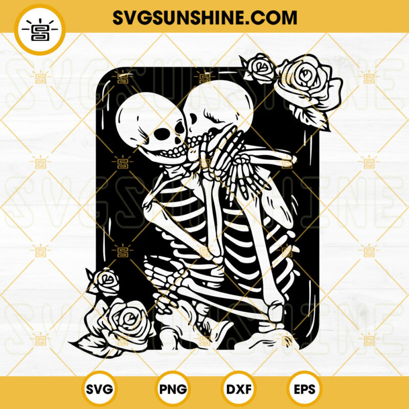 Skeleton Valentines Day SVG, Skeleton Kissing SVG, Funny Valentine SVG ...