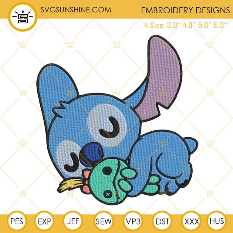 Stitch Sleeping Embroidery Designs, Stitch And Scrump Embroidery ...