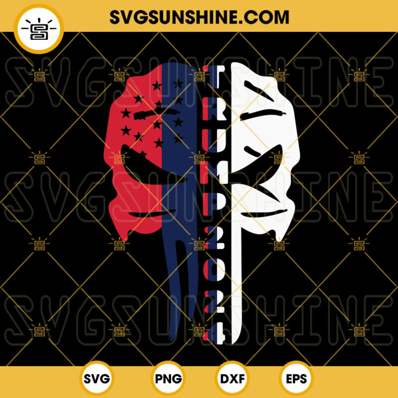 Trump Skull 2024 SVG, Trump Flag 2024 SVG, Trump Take America Back SVG ...