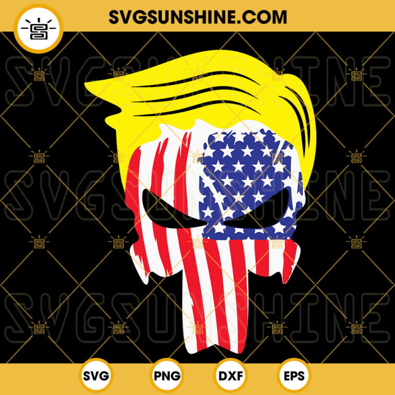 Trump Skull American Flag SVG, Trump 2024 SVG, Mean Tweets 2024 SVG ...