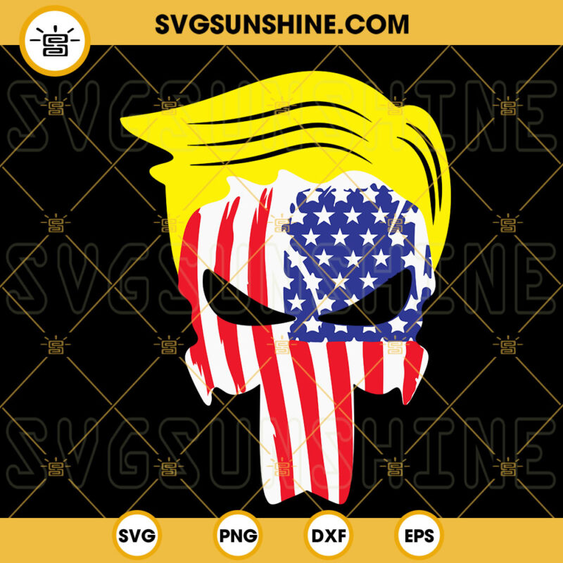Trump Skull American Flag SVG, Trump 2024 SVG, Mean Tweets 2024 SVG ...