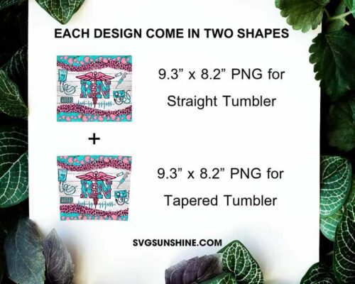 Western RN 20oz Skinny Tumbler PNG, Nurse Tumbler Wrap Digital Download