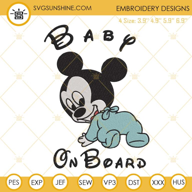 Mickey Rock Hand Embroidery Design Files