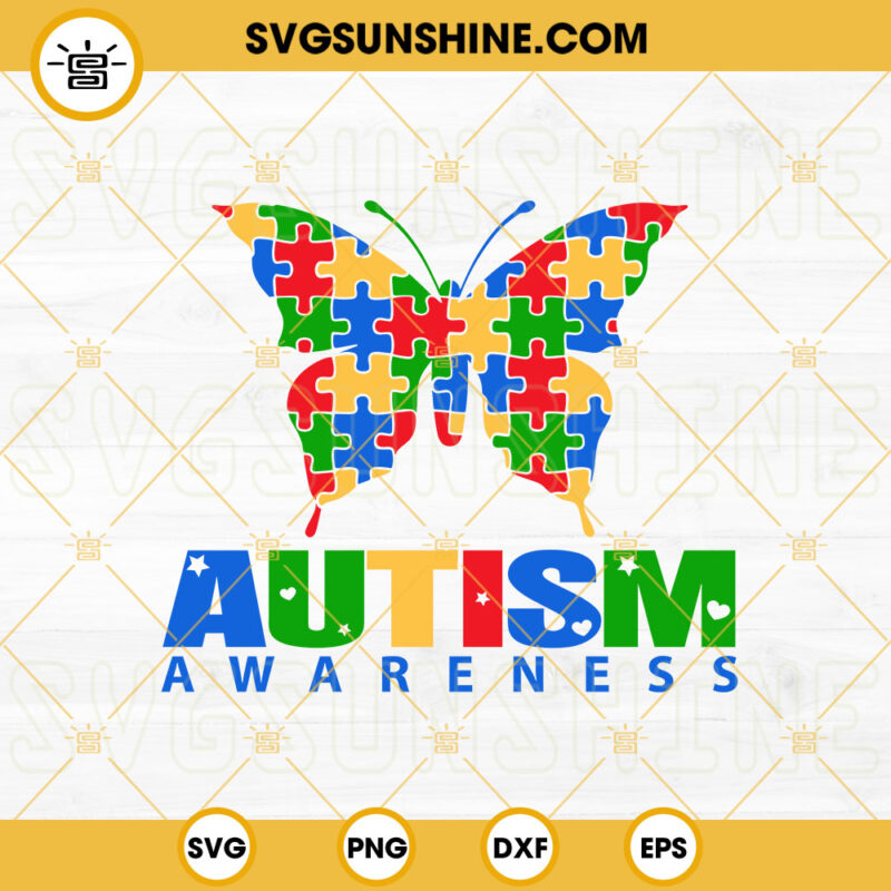 Butterfly Autism Awareness SVG, Autism Support SVG, Autism Month SVG ...