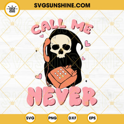 Scream Call Me SVG, Ghostface Horror Valentine SVG PNG DXF EPS Files