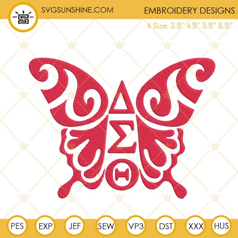 Elephant Heart Delta Sigma Theta Embroidery Design File Download