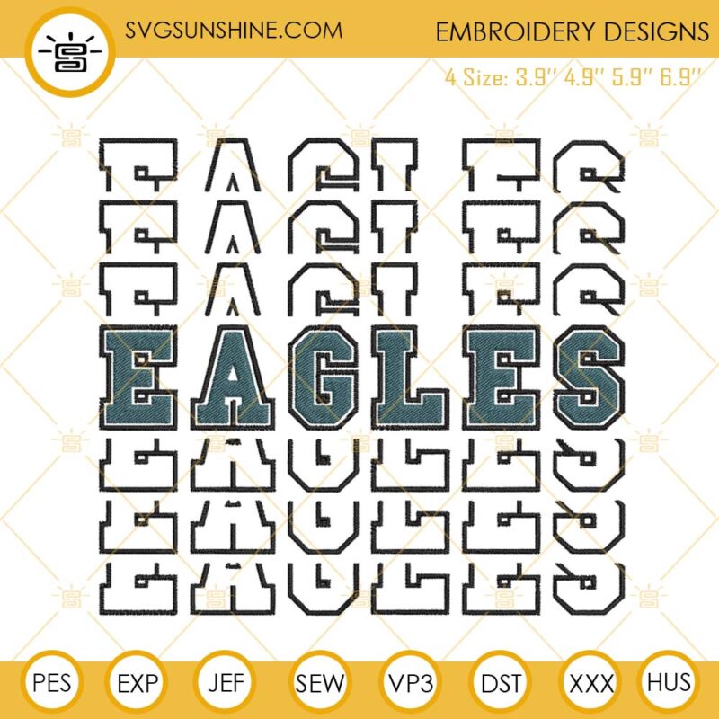 Philadelphia Eagles Logo Colors Embroidery Thread Conversion
