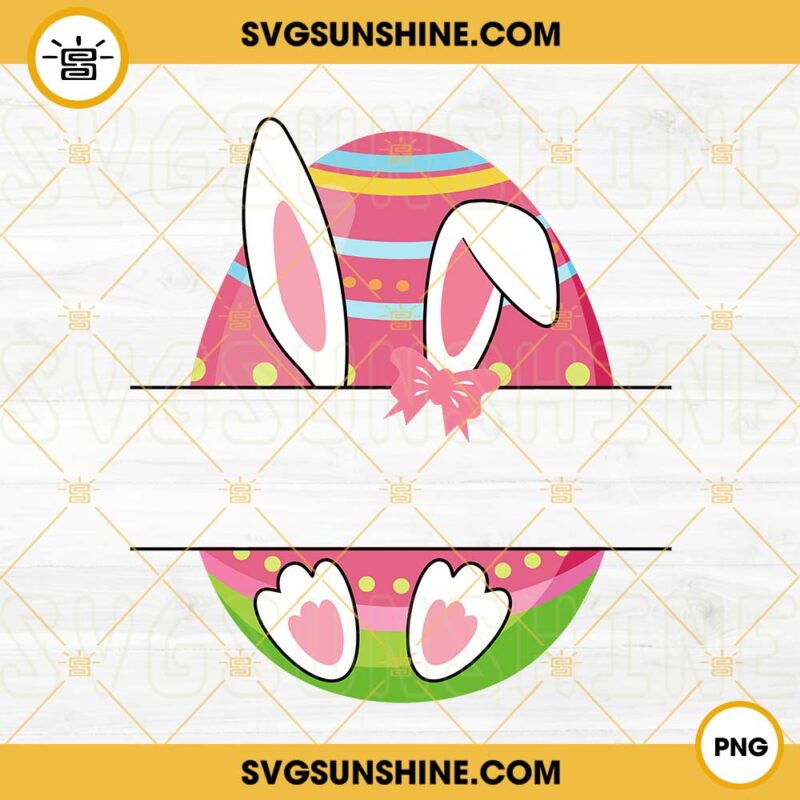 Easter Egg Bunny Monogram PNG, Custom Easter Name PNG, Happy Easter PNG ...