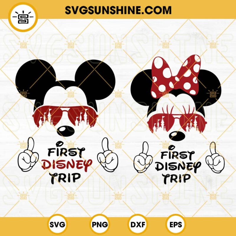 First Disney Trip SVG Bundle, Mickey Minnie SVG, Disney Vacation SVG ...