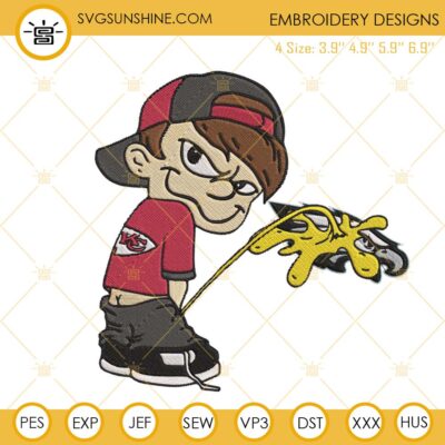Kansas City Chiefs Calvin Peeing On Eagles Embroidery Designs, Funny ...