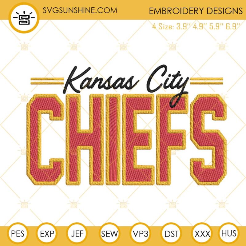 Kansas City Chiefs Embroidery Designs, Kansas City Football Embroidery ...