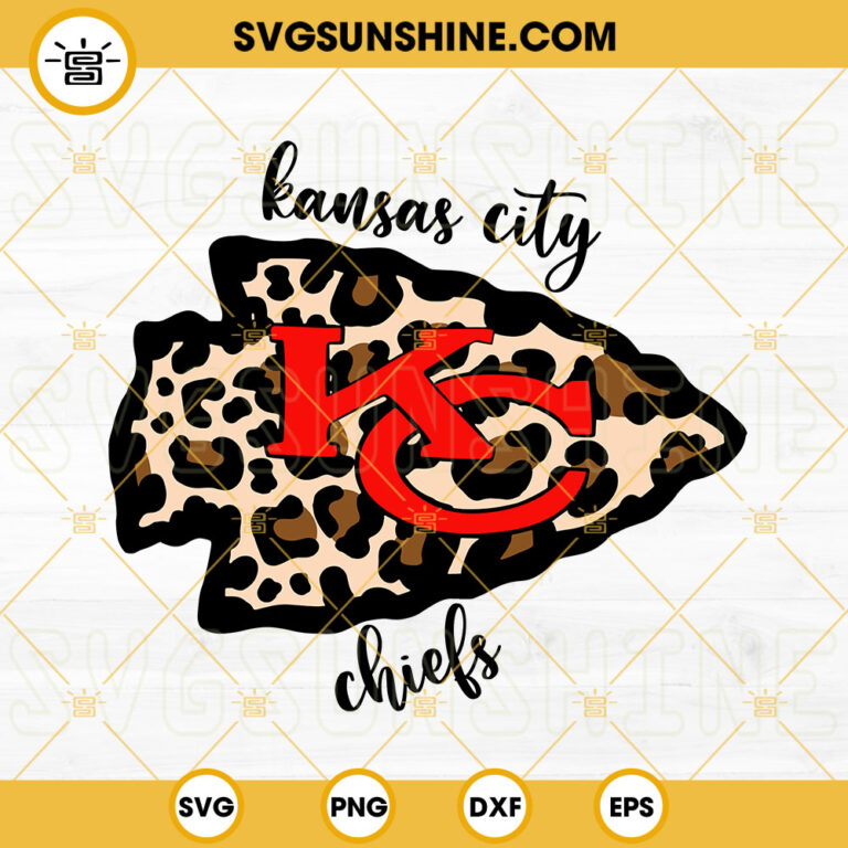 Kansas City Chiefs Leopard Logo SVG, KC Football Team SVG PNG DXF EPS ...