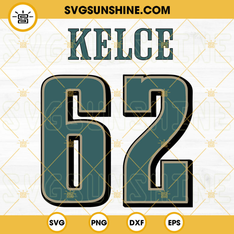 Kelce 62 SVG, Jason Daniel Kelce SVG, Football Mascot SVG, Philadelphia ...