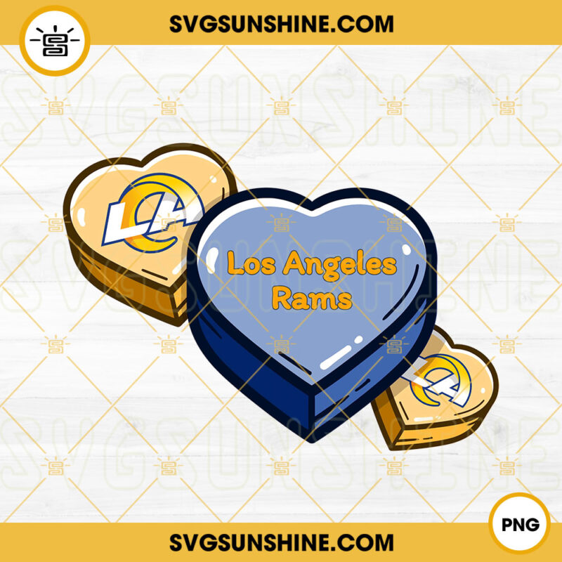 Los Angeles Rams Conversation Hearts PNG, Rams Football Love PNG ...