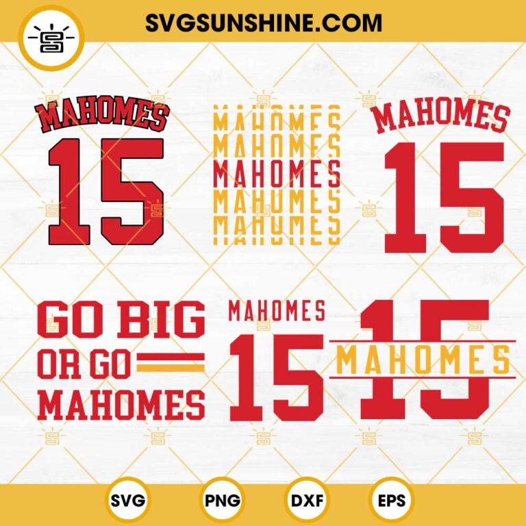 Mahomes SVG Bundle, Patrick Mahomes SVG, Kansas City SVG, Mahomes 15 ...