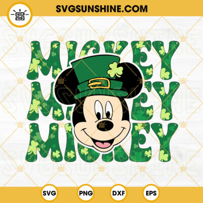 Mickey Leprechaun SVG, Retro Lucky SVG, Irish SVG, Mickey Mouse St ...
