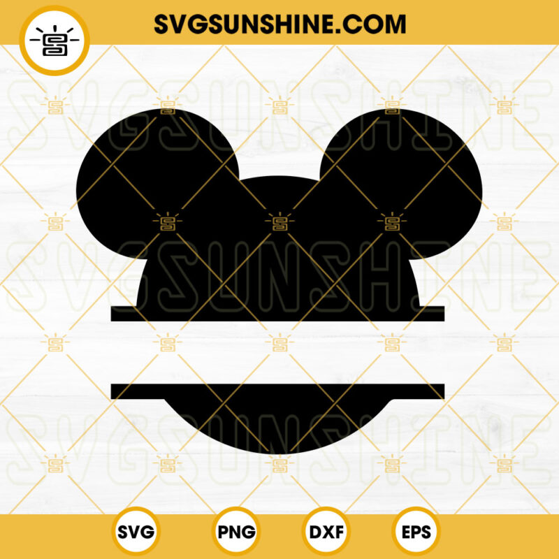 Mickey Monogram SVG, Mickey Mouse Head Shape SVG, Mickey Ears SVG PNG ...