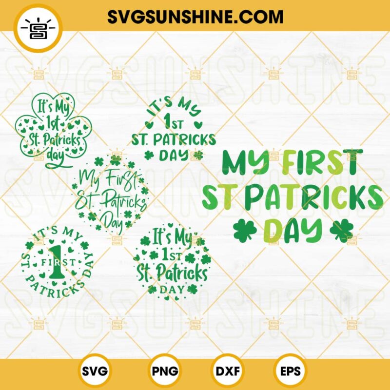 My 1st St Patricks Day SVG Bundle, First St Patricks Day SVG, Lucky ...