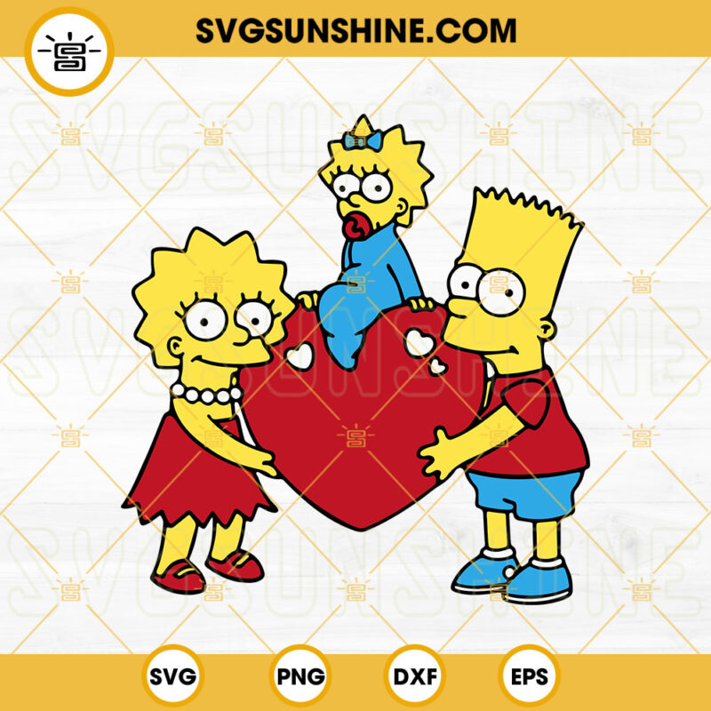 The Simpsons Love Valentine SVG Bundle, Homer Simpson SVG, Marge ...