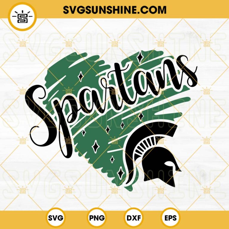 Spartans Heart SVG, Msu Strong SVG, Spartan Strong SVG PNG DXF EPS ...