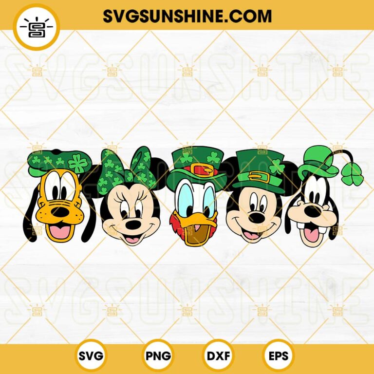 Mickey Ears Shamrock SVG, Mickey Mouse Four Leaf Clover SVG, St ...