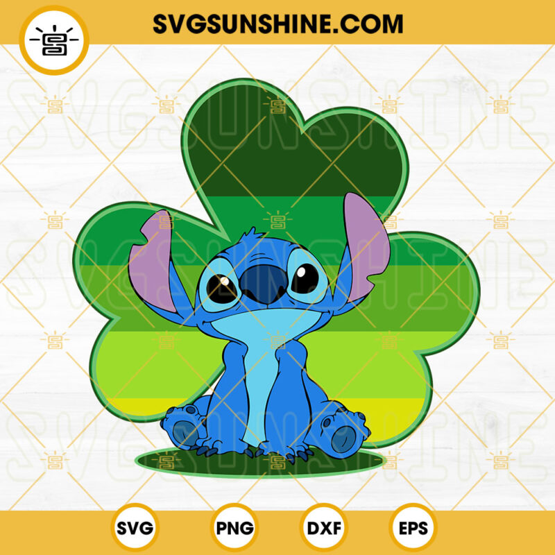 St Patricks Day Stitch SVG, Shamrock SVG, Lucky SVG, 4 Leaf Clover SVG ...