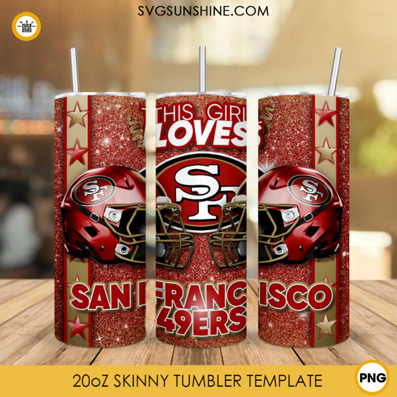 This Girl Loves San Francisco 49ers 20oz Skinny Tumbler Wrap, 49ers ...