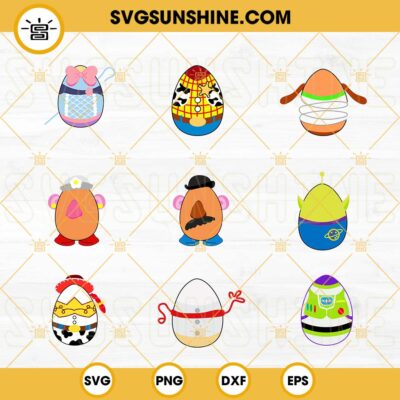 Toy Story Easter Eggs SVG Bundle, Woody Easter Egg SVG, Disney Happy ...