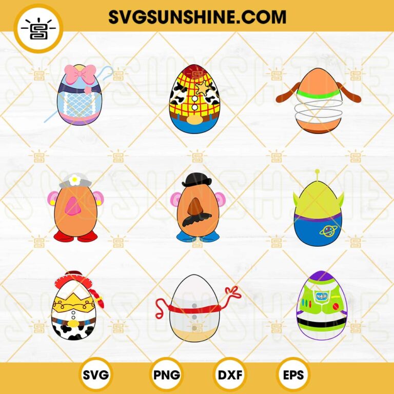 Toy Story Easter Eggs SVG Bundle, Woody Easter Egg SVG, Disney Happy ...