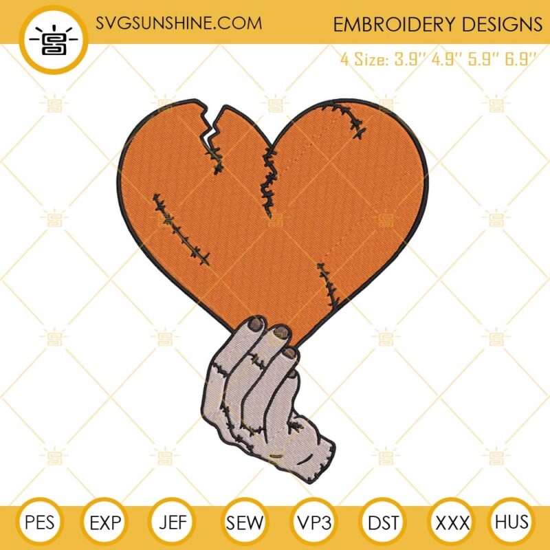 Thing Hand With Heart Embroidery Design, Addams Family Valentines Day ...