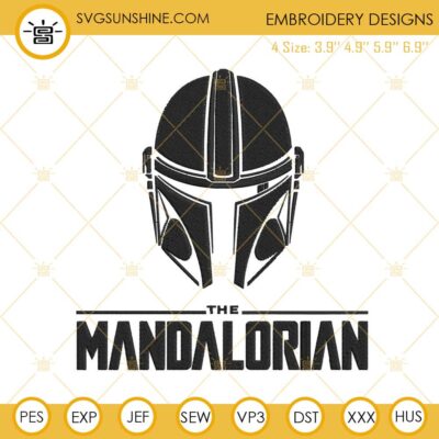 The Mandalorian Embroidery Design, Star Wars Embroidery File