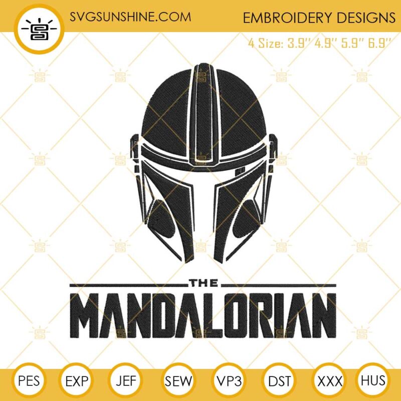 The Mandalorian Embroidery Design, Star Wars Embroidery File