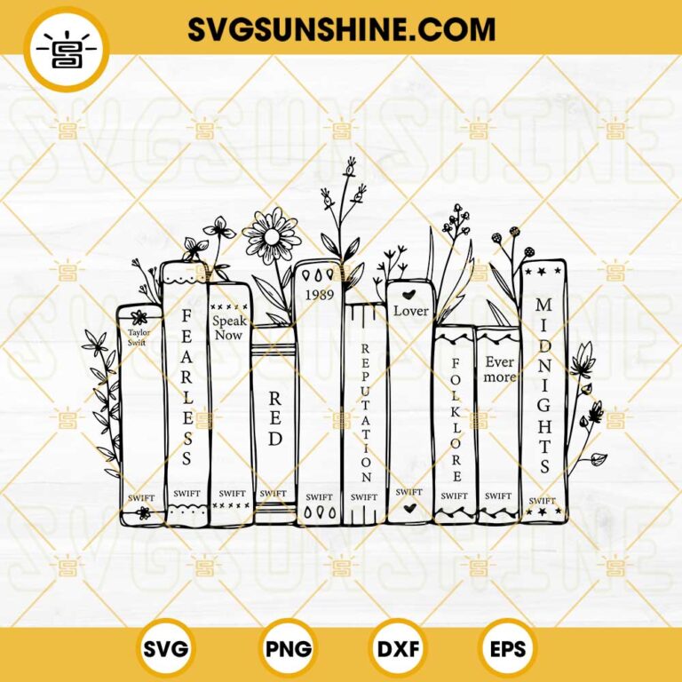 Albums Books Flower SVG, Taylor Swift Midnights Album SVG, Taylors ...