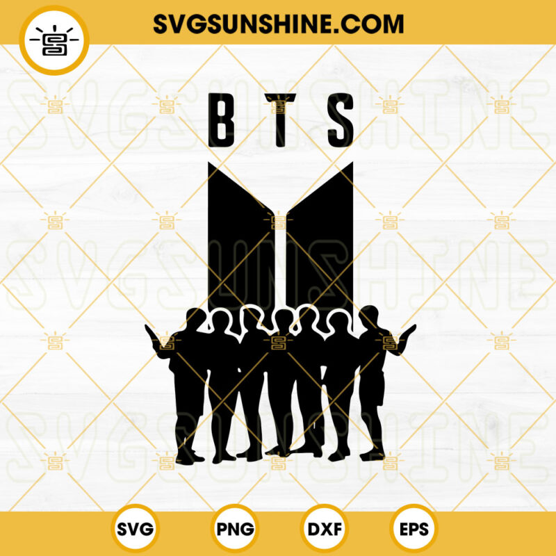 BTS Chibi SVG, Kpop Star SVG PNG DXF EPS Files For Cricut
