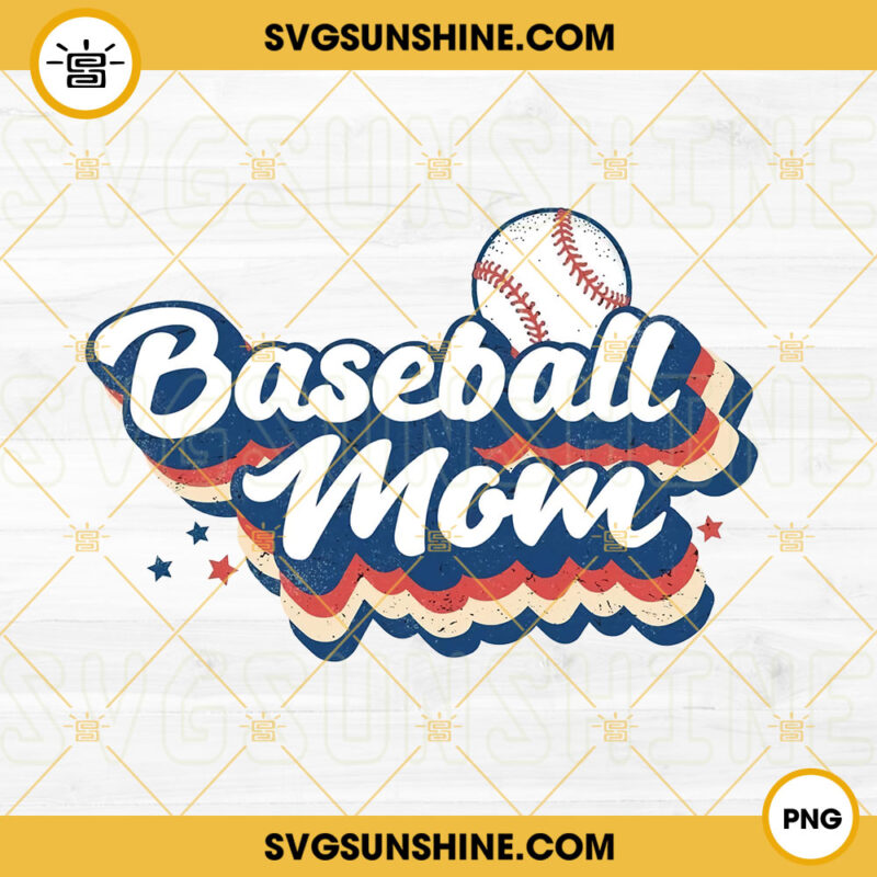Baseball Mom Retro Style PNG, Vintage Baseball PNG, Mom Life PNG ...