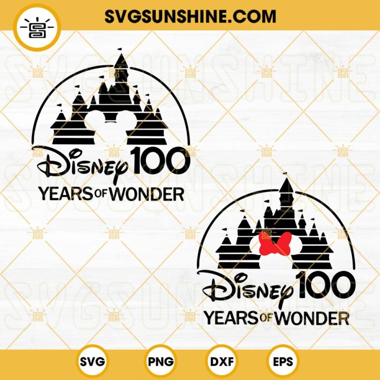 100 Years Of Wonder Mickey Minnie SVG, Disneyland 100th Anniversary SVG ...