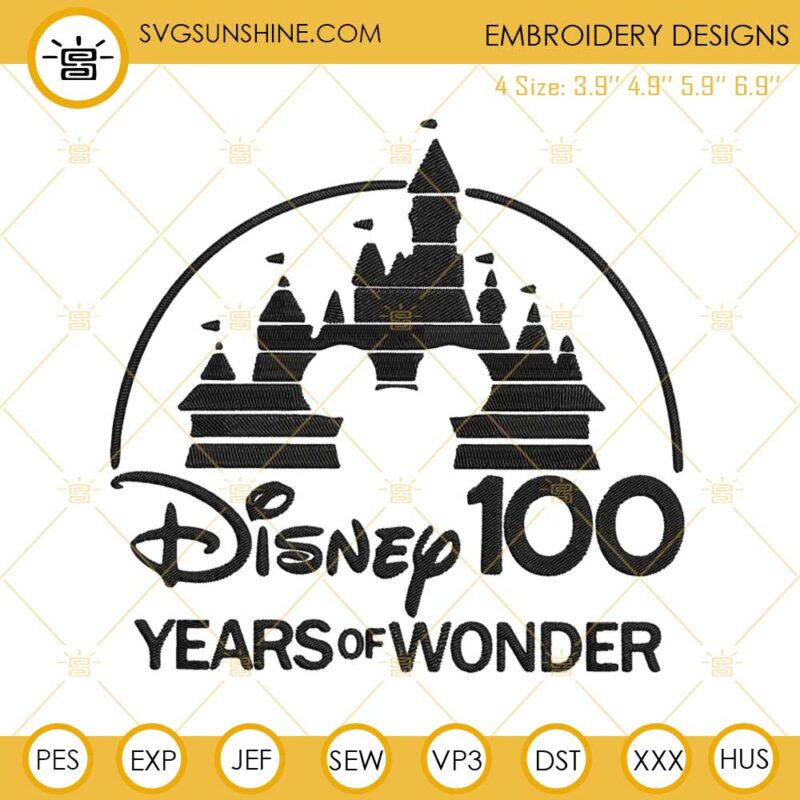 Disney 100 Years Of Wonder Mickey Ears Embroidery Designs, Disney World ...