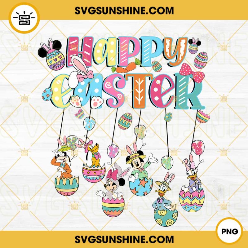 Happy Easter Disney Friends PNG, Mickey And Minnie Mouse Easter Eggs ...