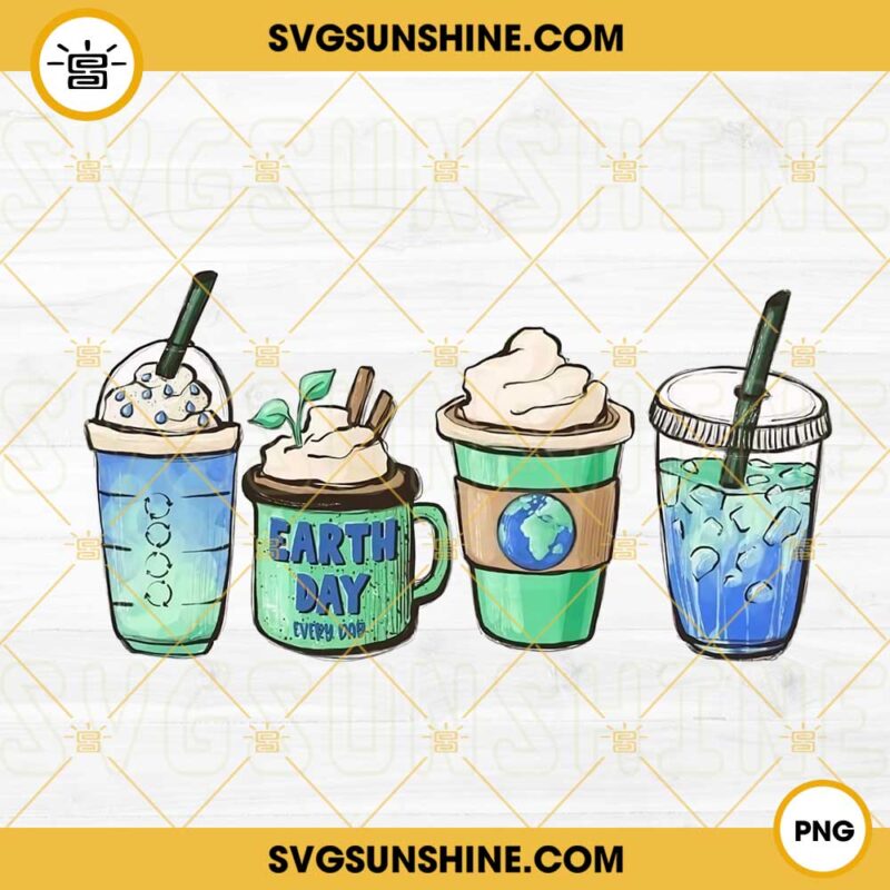 Earth Day Coffee Cups PNG, Earth Day Everyday PNG, Environmental PNG ...