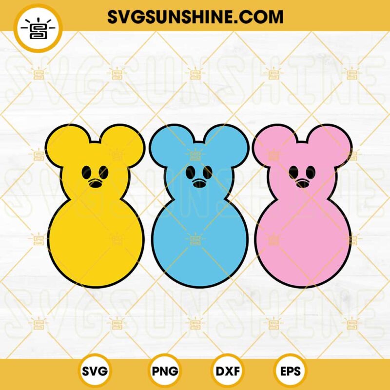 Easter Mouse SVG, Mickey Bunny Peeps SVG, Marshmallow Candy SVG, Happy ...