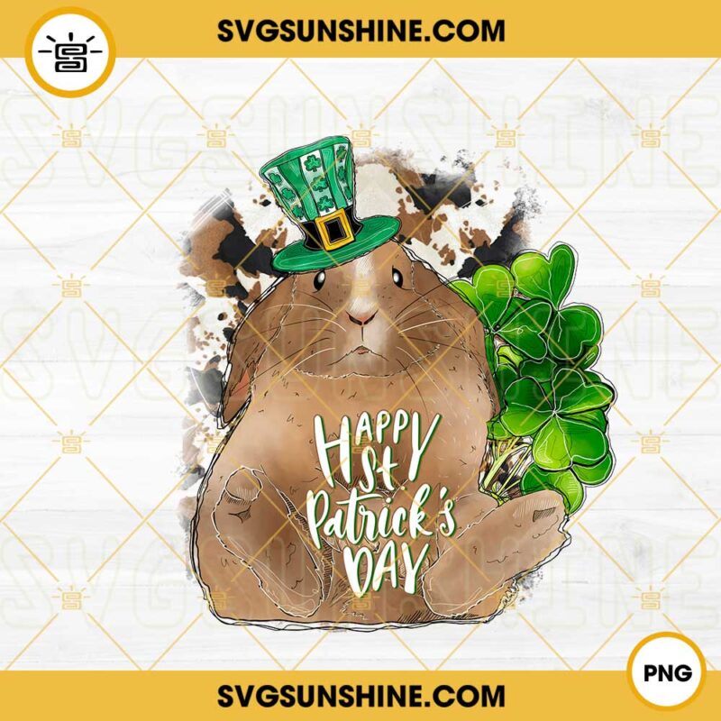 Happy St Patricks Day Rabbit PNG, Leprechaun PNG, Cute Lucky Shamrock ...