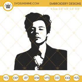 Harry Styles Portrait Embroidery Designs, English Singer Embroidery Files