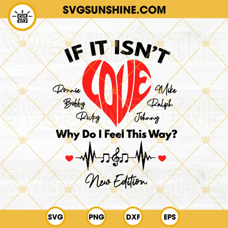 If It Isnt Love SVG, New Edition SVG, Ronnie Bobby Ricky Mike Ralph ...