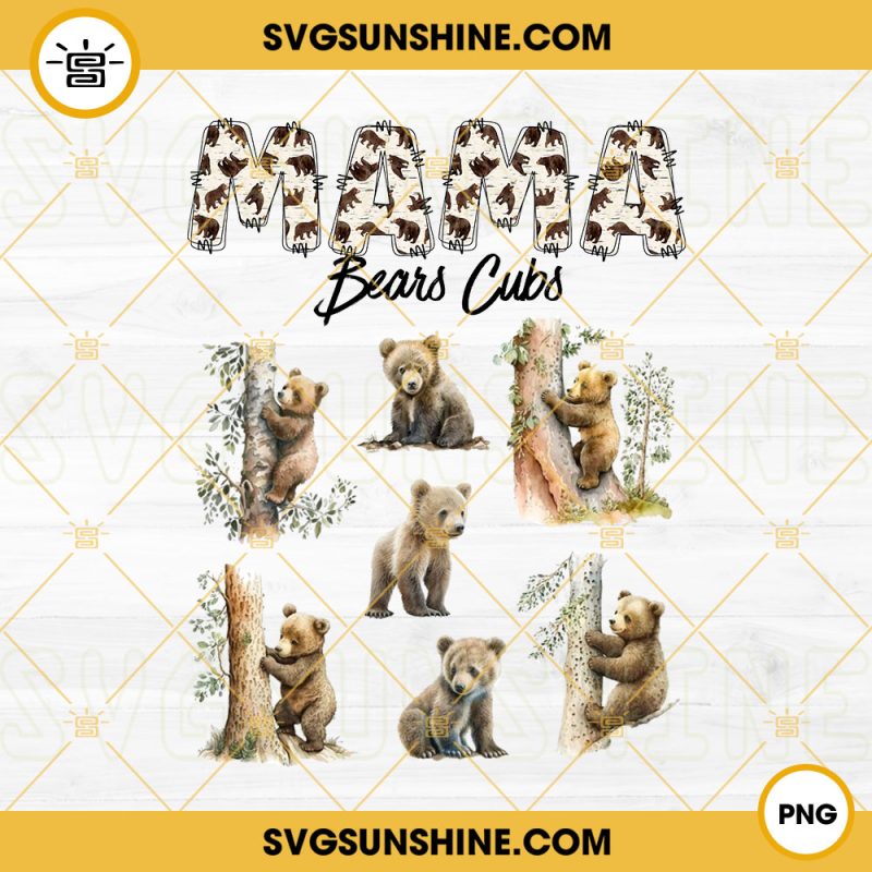 Mama Bears Cubs PNG, Bear Mom PNG, Baby Bear PNG, Cute Mothers Day PNG ...