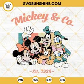 Mickey And Co Est 1928 SVG, Retro Mickey And Friends SVG, Disney Family ...