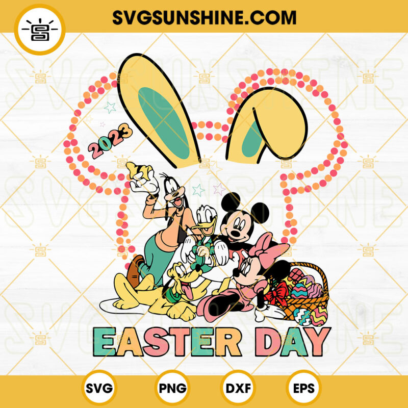 Mickey Mouse Head Easter Eggs SVG, Disney Mickey Easter SVG, Easter ...