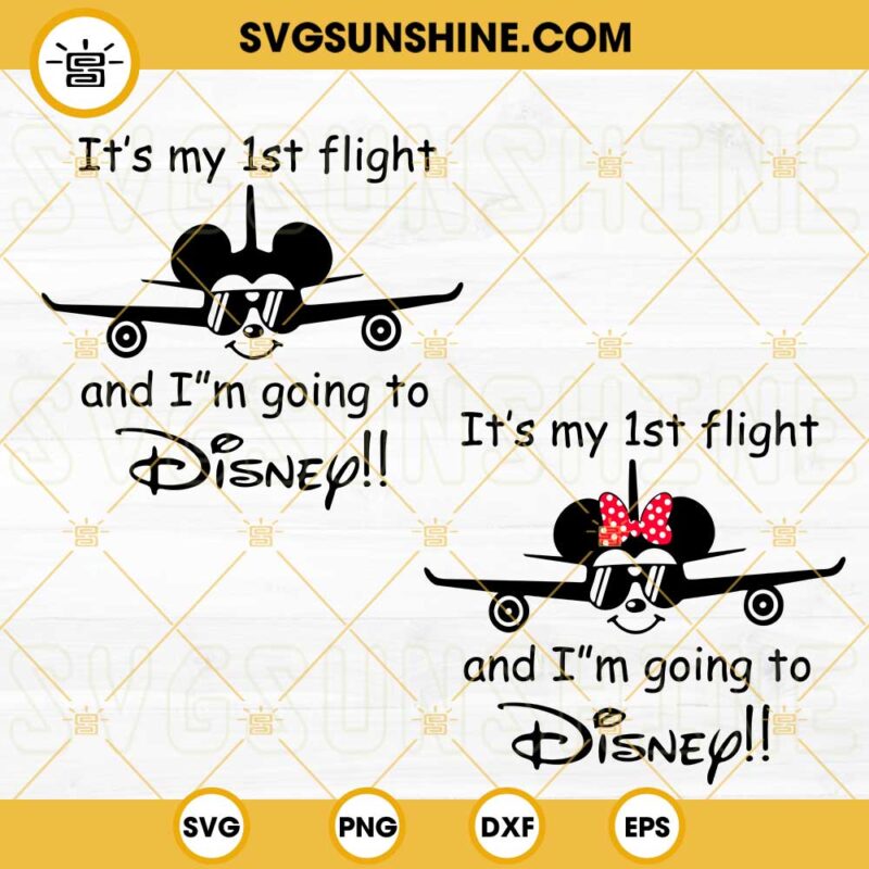 Mickey And Minnie First Flight SVG, Im Going To Disney SVG, Disney ...