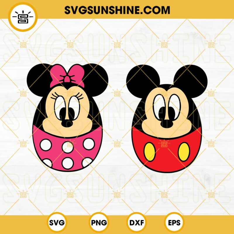 Mickey Minnie Easter Egg SVG, Easter Bunny SVG, Disney Easter SVG PNG ...